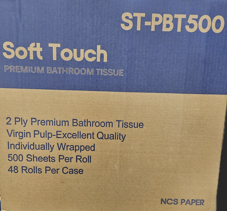 Soft Touch Premium Bathroom Tissue, 2-ply (500 Sheets/Roll, 48 Rolls ...